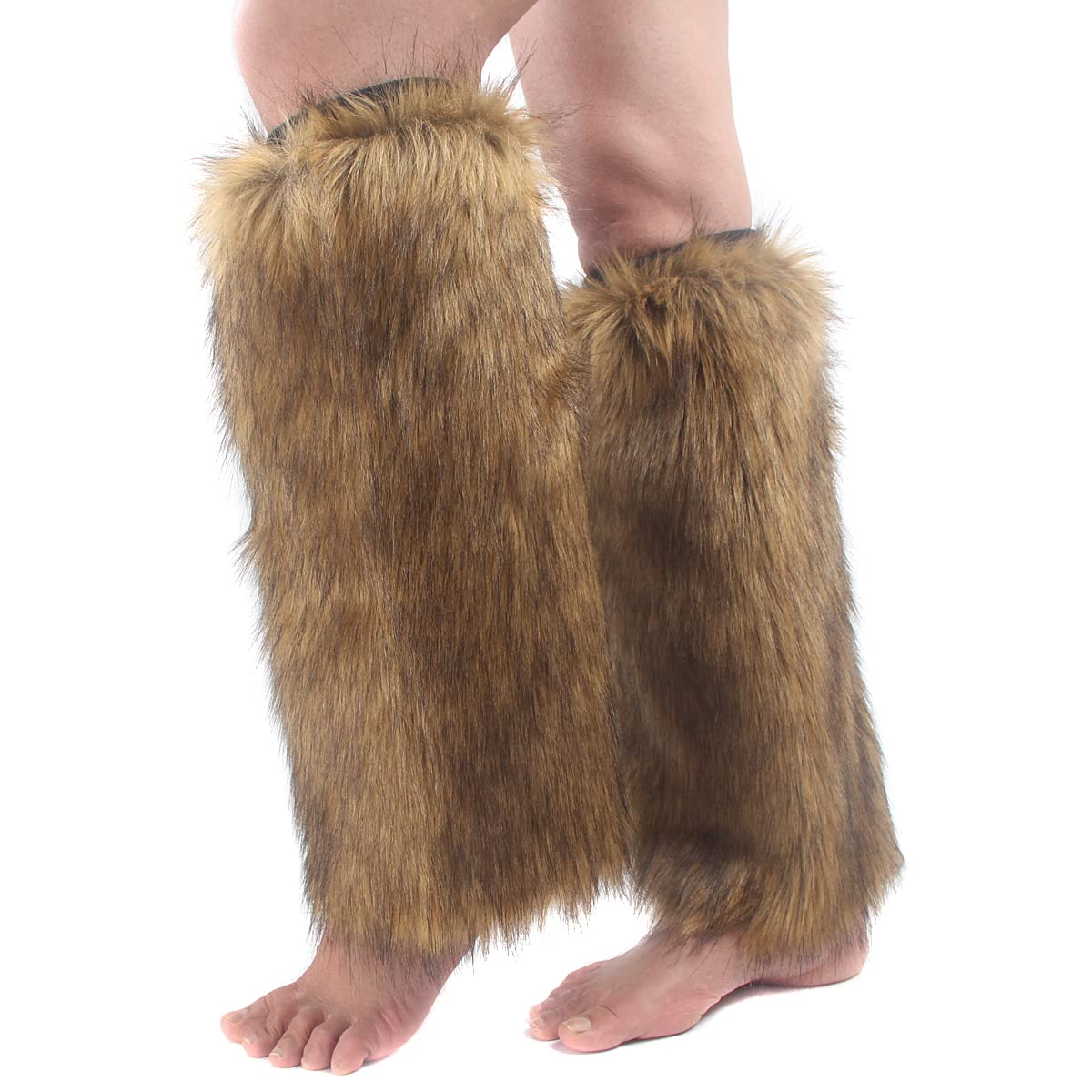 Faux Fur Leg Warmer,Warm Soft Cozy Fuzzy Leg Warmer Boot Cuff Cover for Women Party Costumes