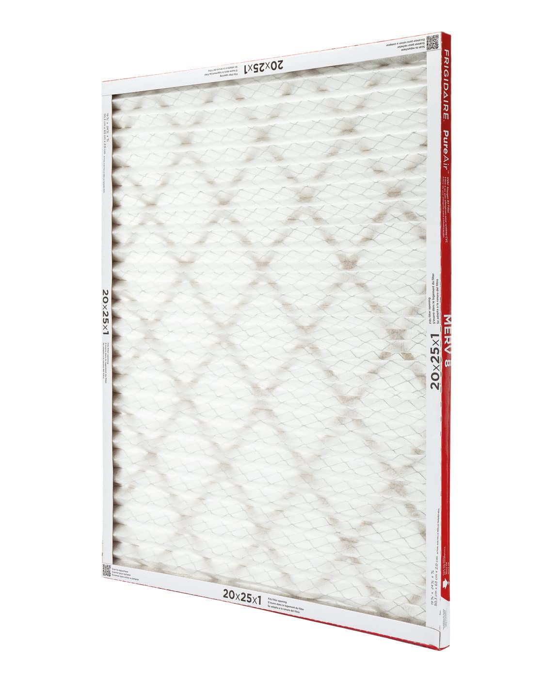 Frigidaire PureAir® 20x25x1 MERV 8 Allergen Electrostatic Pleated Air Conditioner HVAC AC Furnace Filters - 6 Pack (exact dimensions 19.81 X 24.81 X 0.81)