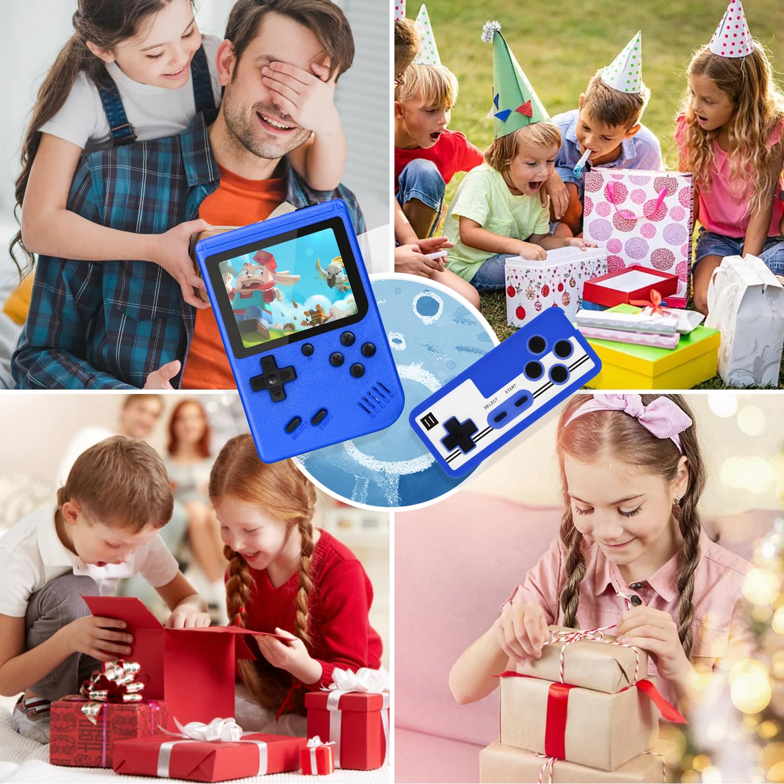 Fogud Retro Handheld Game Console with 500 Classical FC Games, 3.0In Screen Video Game Console 1000mAh Handheld Video Game Support for Connecting TV Gift Christmas Birthday Presents for Kids Adults