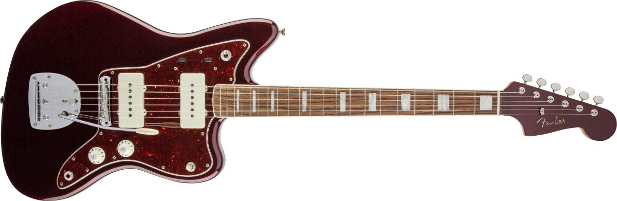 Fender Troy Van Leeuwen Jazzmaster Electric Guitar, with 2-Year Warranty, Oxblood, Bound Rosewood Fingerboard