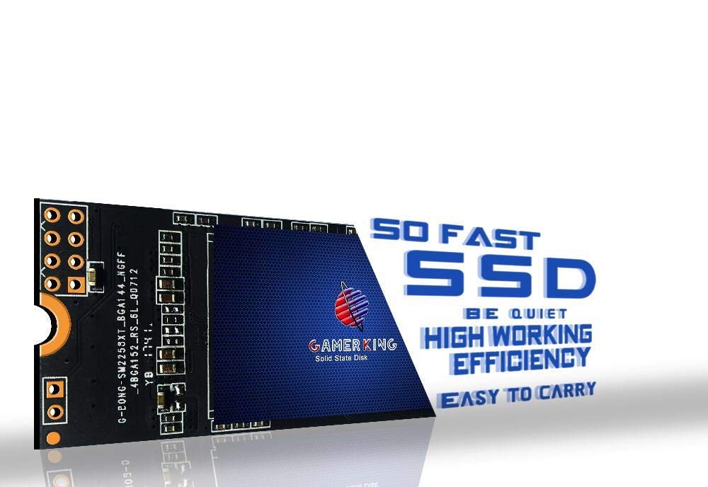 GAMERKING SSD M.2 2280 128GB NGFF Internal Solid State Drive High Performance Hard Drive for Desktop Laptop SATA III 6Gb/s M2 SSD (128GB, M.2 2280)