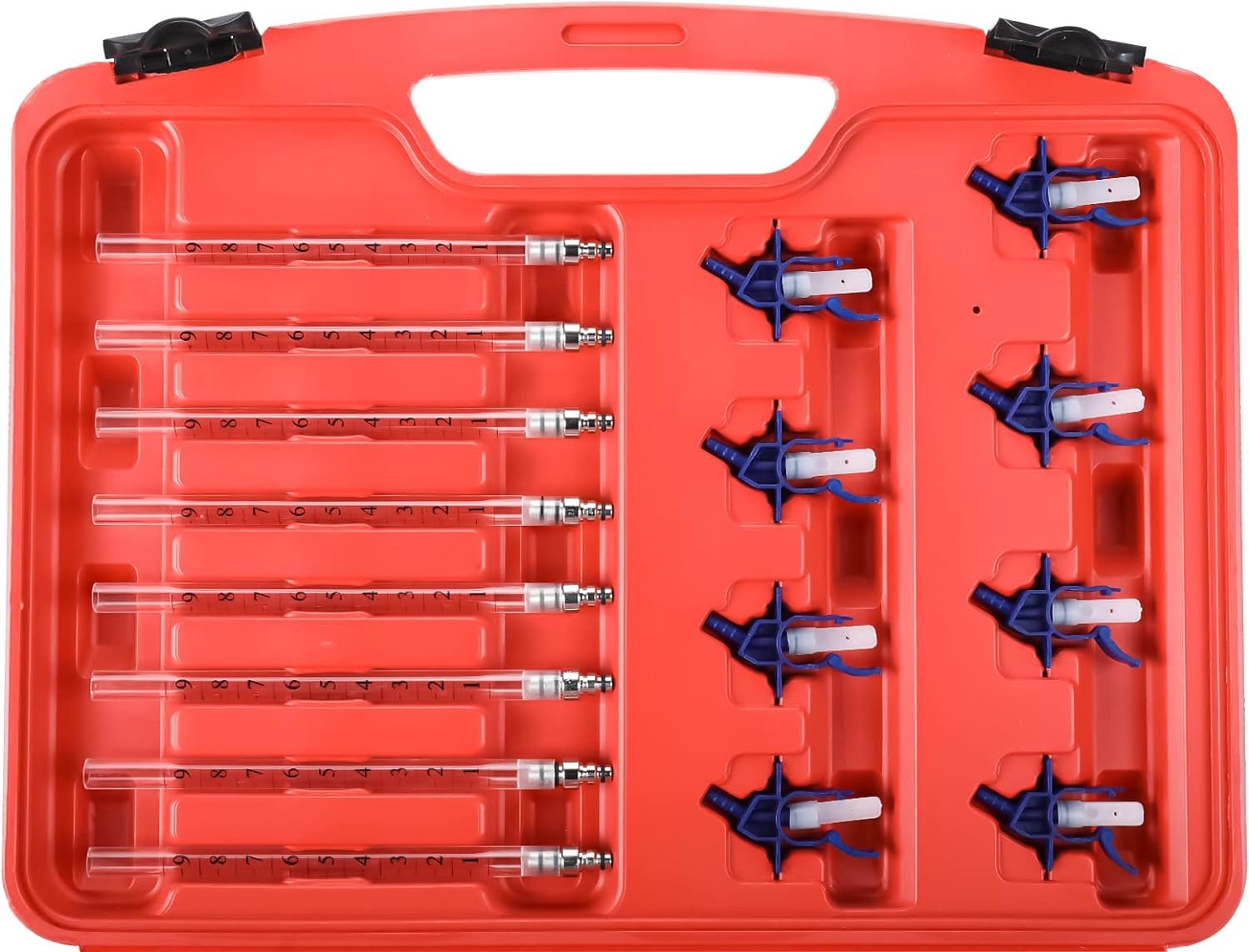 FreeTec Diesel Flow Meter Kit & Adapter 8 Cylinder Plastic Rail Set Common Rail Adaptor Test Tool