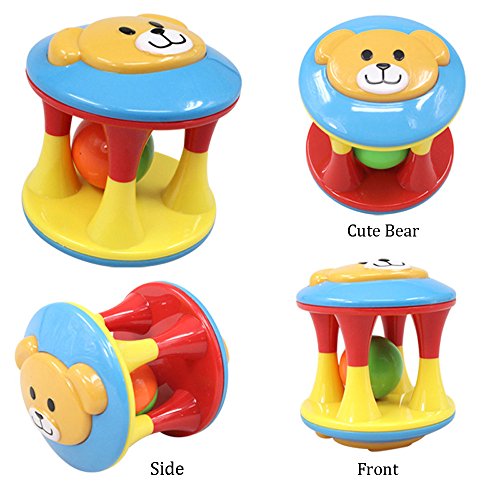 FOREAST 3 Pcs Baby Rattle Ball Toys Colourful Shaking Bell Developmental Rolling Balls Newborn Handbells Infant Gift