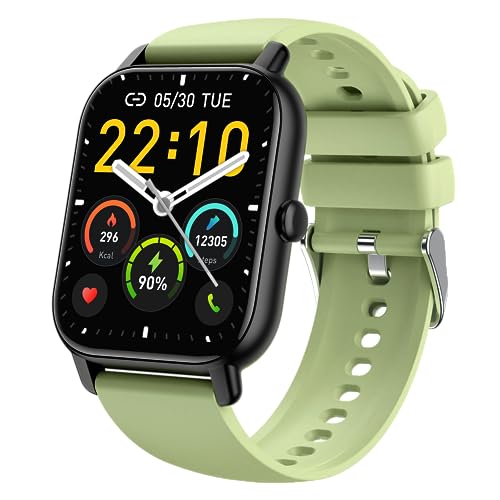 Nerunsa Smart Watch, Smartwatch for Men Women, Fitness Activity Tracker, Heart Rate Sleep Monitor, Pedometer, Smart Watches for Android iOS, Dark Green