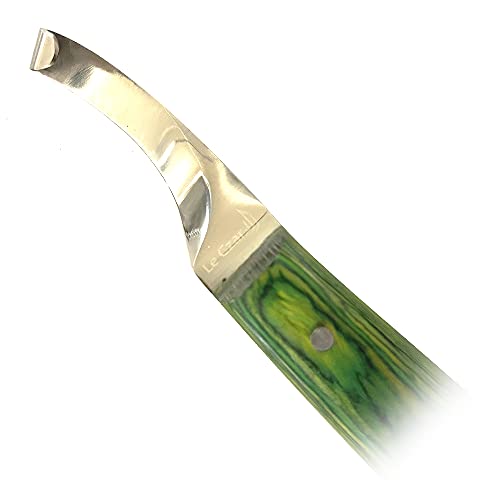PRECISION CANADA Super Sharp Loop Blade Hoof Knife for Right Handed of Japanese Stainless Steel with Smooth Wooden Handle