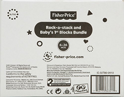 Fisher-Price Rock-a-Stack and Baby's 1st Blocks Bundle