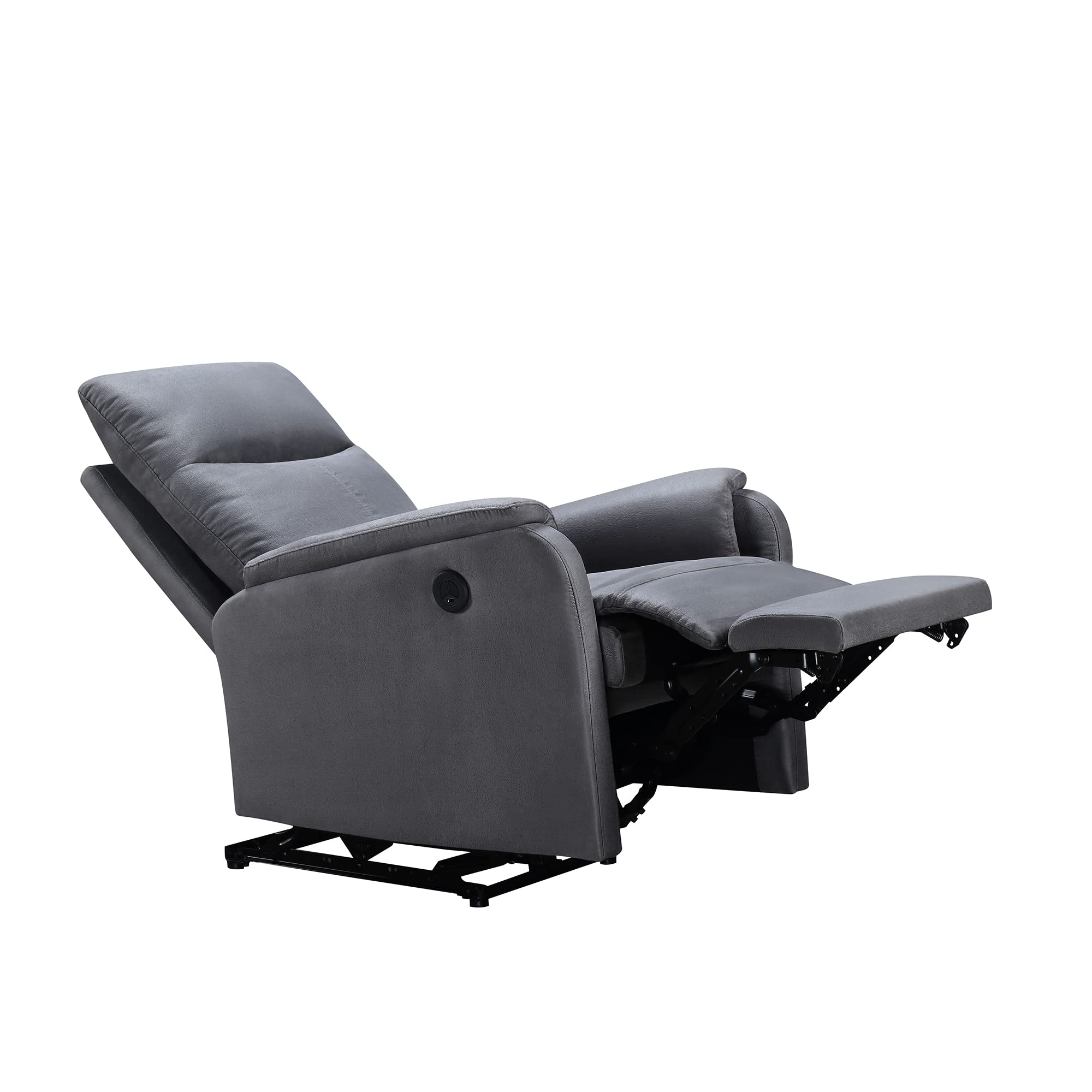 FIQHOME Electric Power, Fabric Single Sofa Recliner Function,Ergonomic Lounge Chair, Home Theater Seating with USB Charge Port for Small Room,Grey