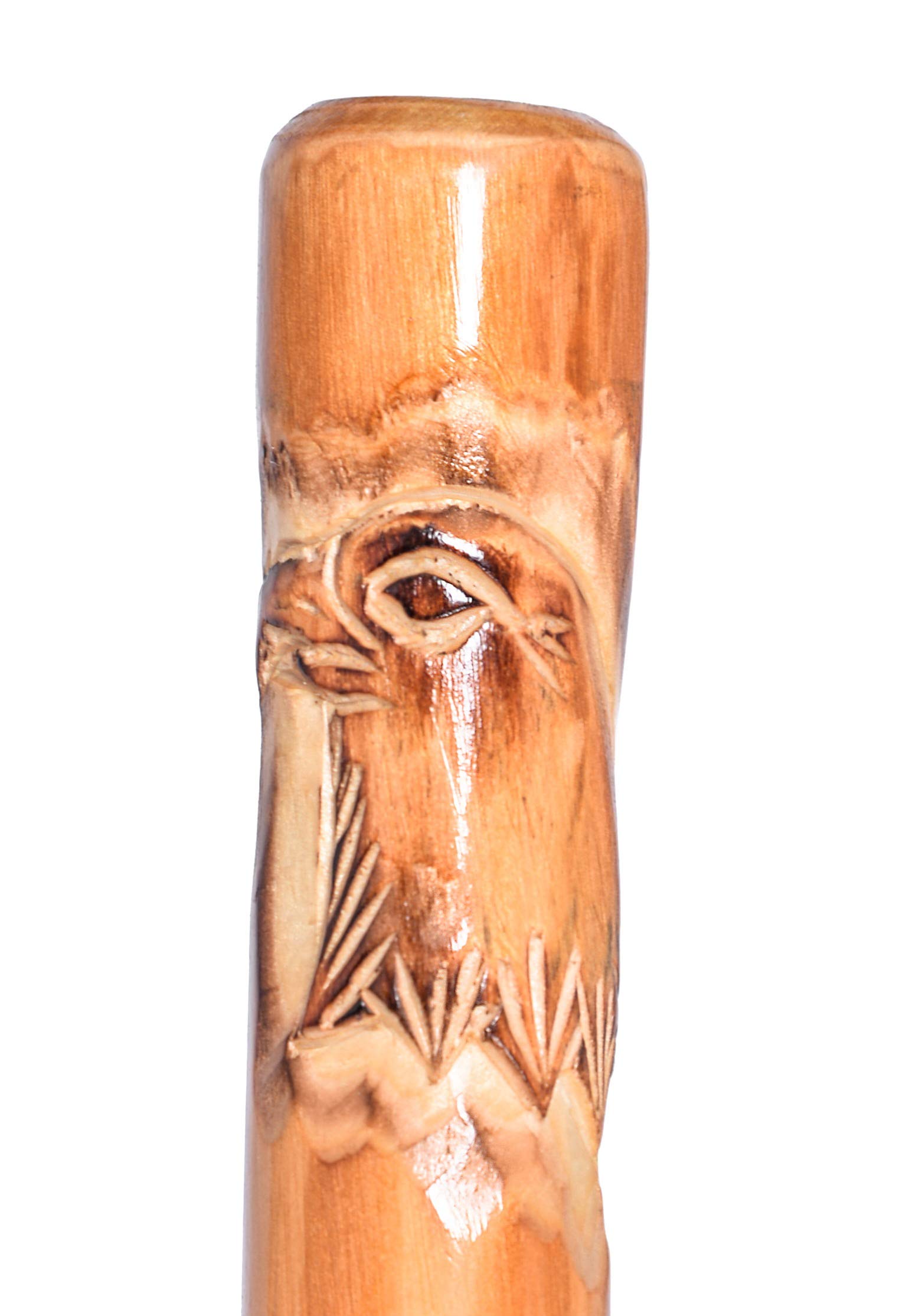 FOREST PILOT 3 Piece Detachable Fir Wood Walking Stick Eagle Carving with a Compass(Nature Color, 55 Inches, 1 Piece)…