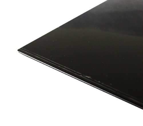 FLEOR 12 x 17 Inch Blank Guitar Pickguard Material Scratch Plate Backplate Sheet for Electric Guitar Bass Pickguard Custom,3Ply Black