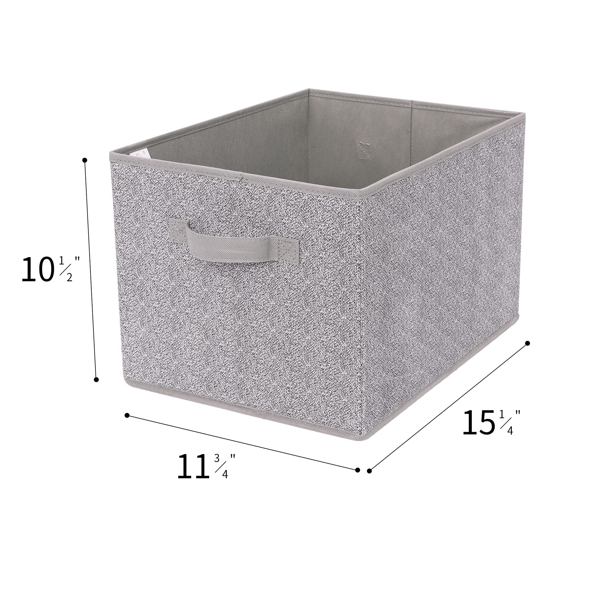 GRANNY SAYS Bundle of 3-Pack Trapezoid Storage Bins for Organizing & 3-Pack Rectangle Lidless Storage Bins