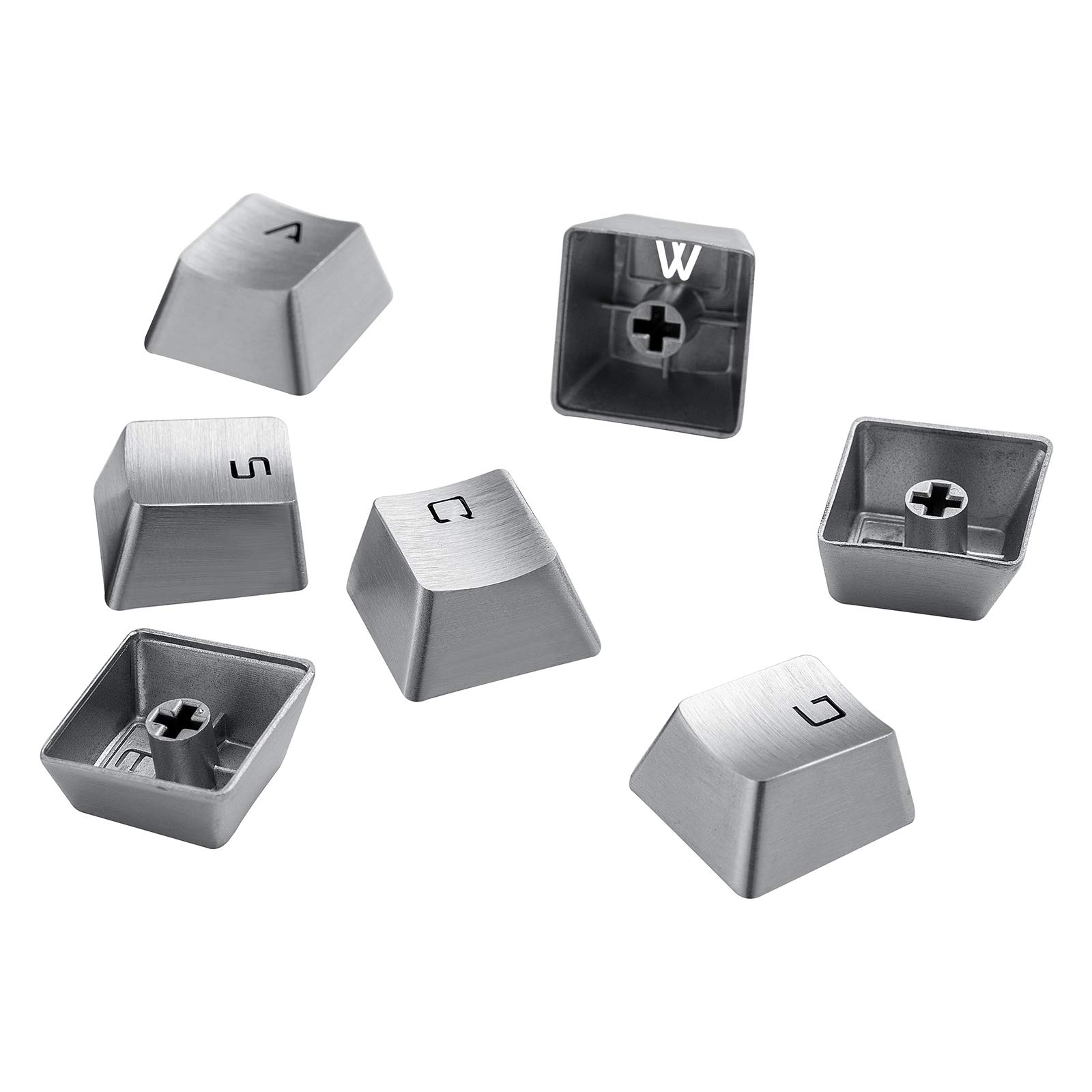 GamCap FPS & MOBA Custom Gaming Keycap,Keycaps set(WASD keys) include Key Puller,Durable Stainless Steel Metal Keycap Compatible with Mechanical Gaming Keyboard 60% Keyboard Cherry Mx Switch