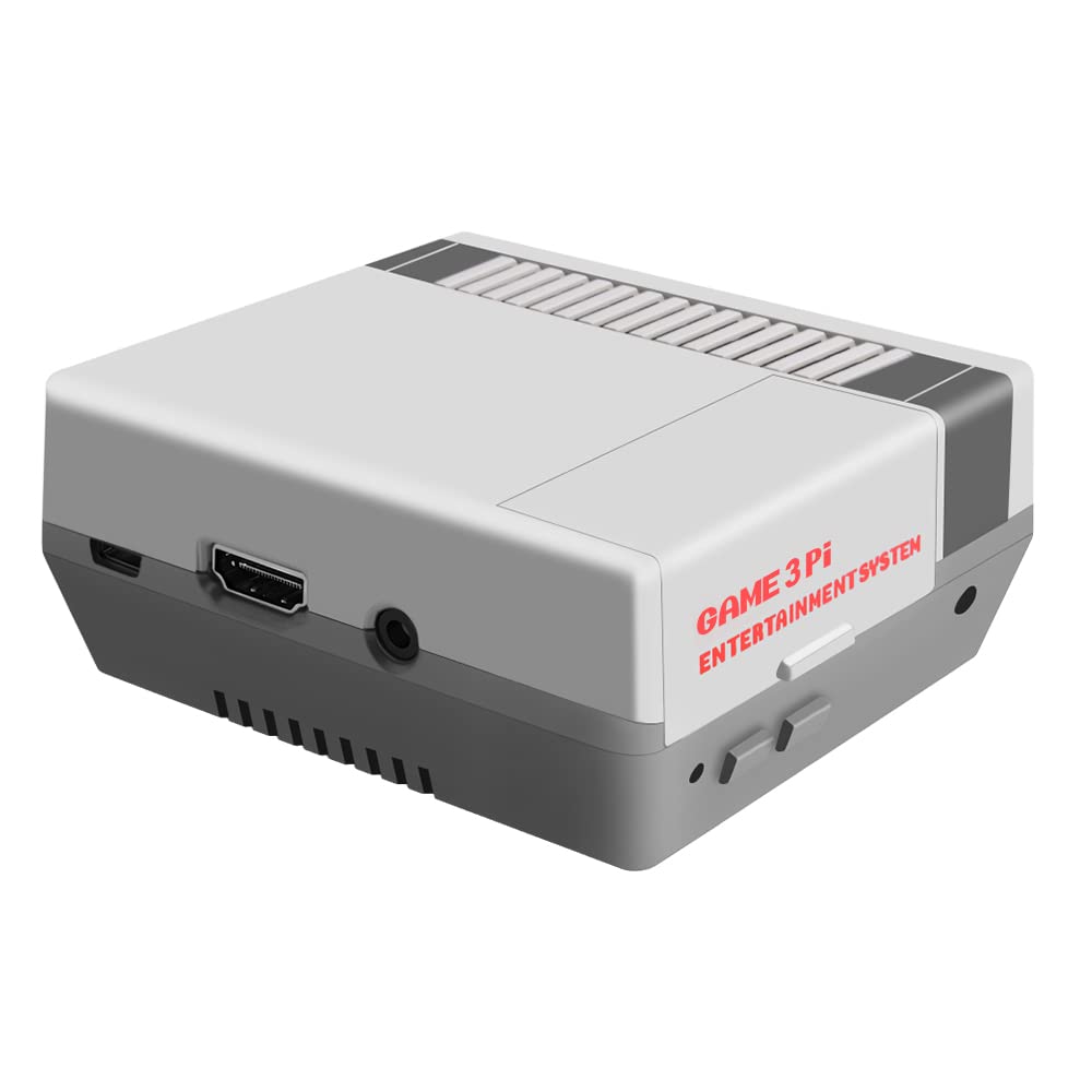 GeeekPi Case for Raspberry Pi 3B+, Pi Case with Fan, Retro Gaming Nes3Pi Case with Cooling Fan, Pi Heatsinks for Raspberry Pi 2B/3B/3B+