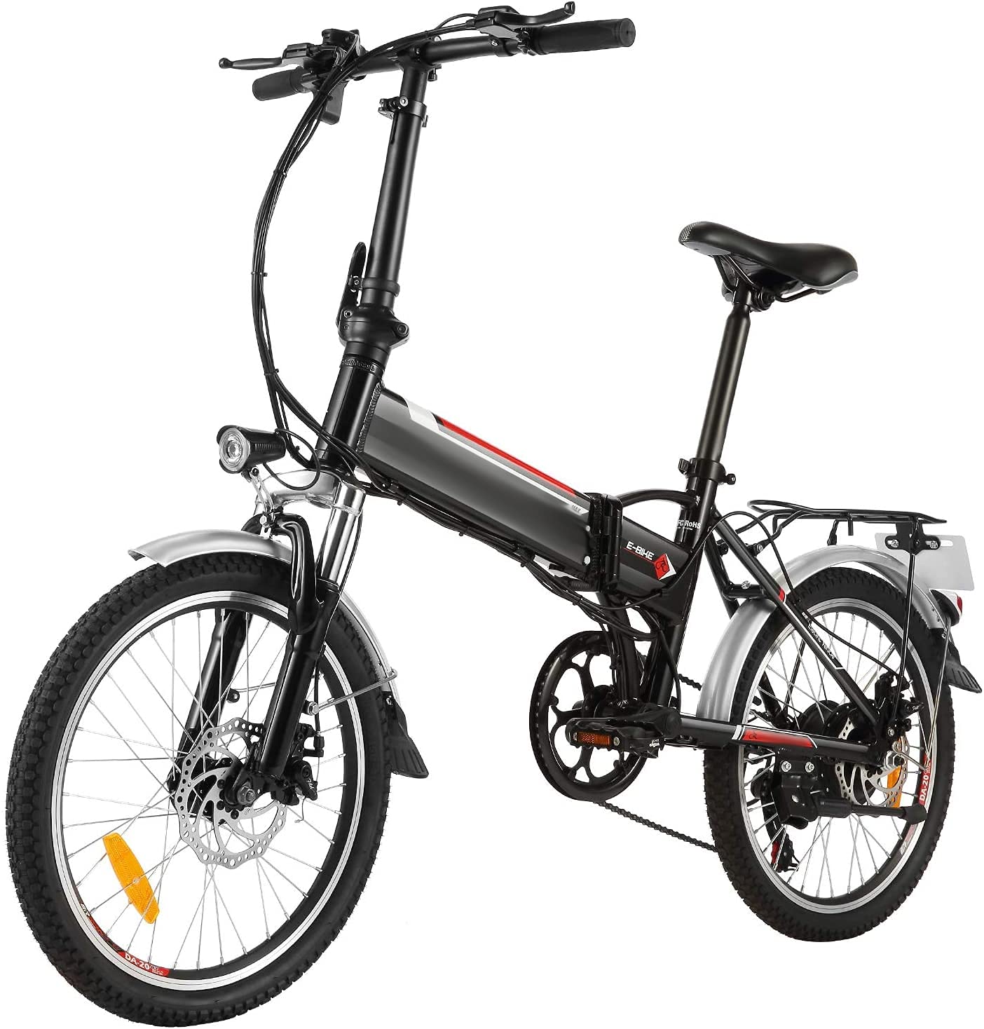 Folding Electric Bike Electric Bicycle, 20'' Ebike with 36V 8Ah Removable Lithium-Ion Battery, Professional 7 Speed Gears, 3 Working Modes