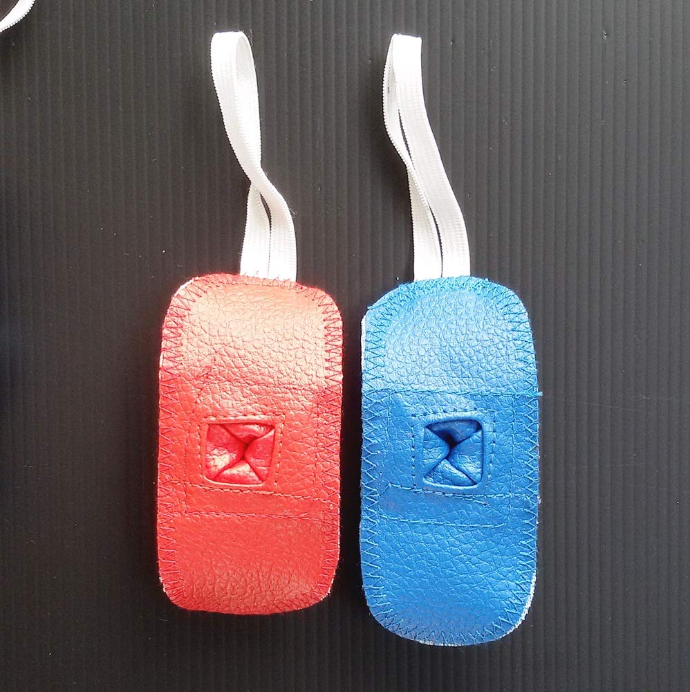 FROSIS 2 Pairs Fighting Rooster Gamefowl Botas para GALLOS BREEDING Protective Care Blue Red White