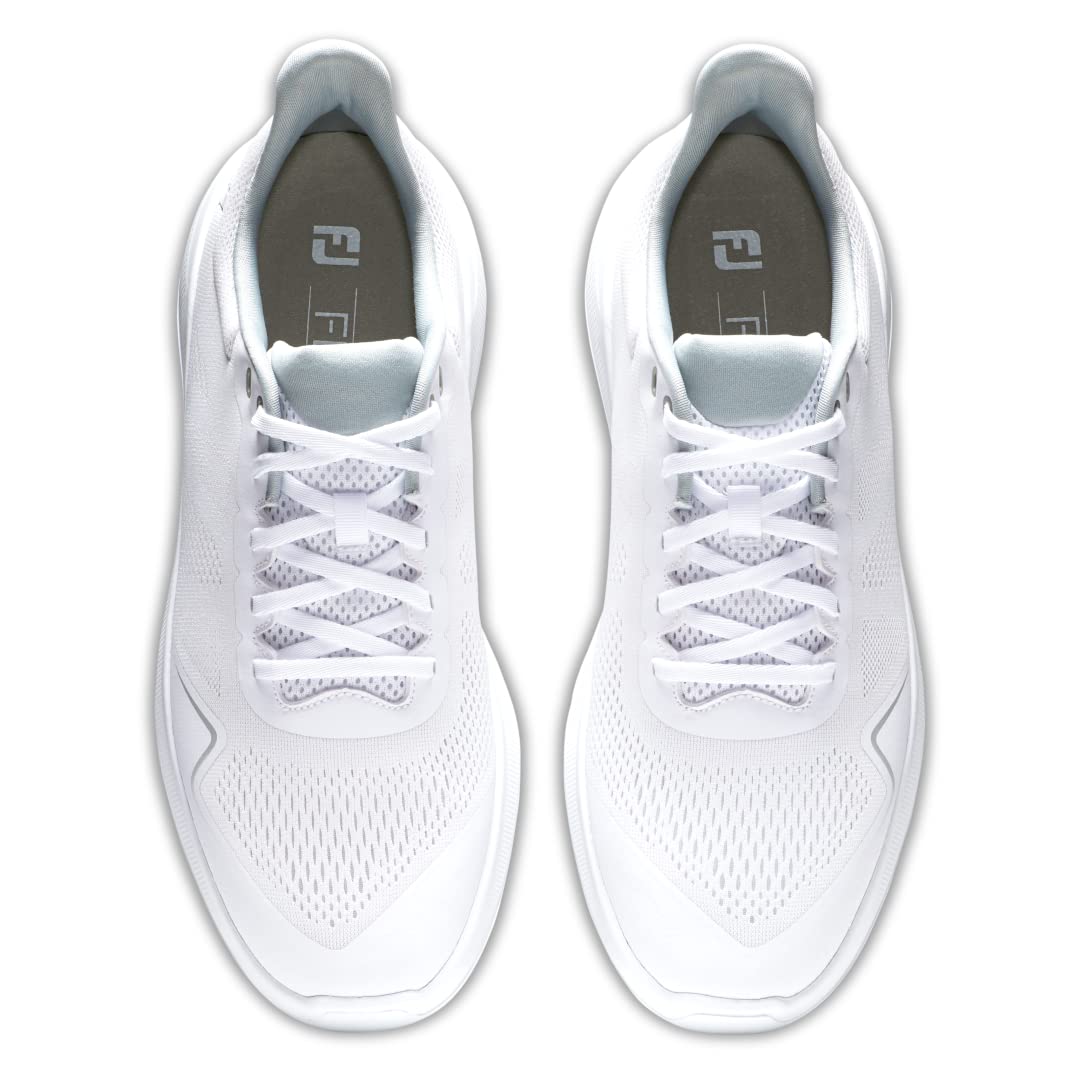 FootJoy mens Fj Flex Golf Shoe, White/White/Tan, 10.5 US