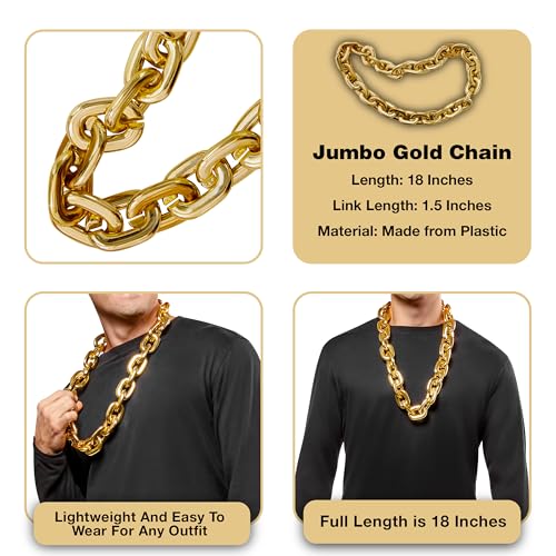 Forum Novelties Jumbo Gold Chain Costume Accessory