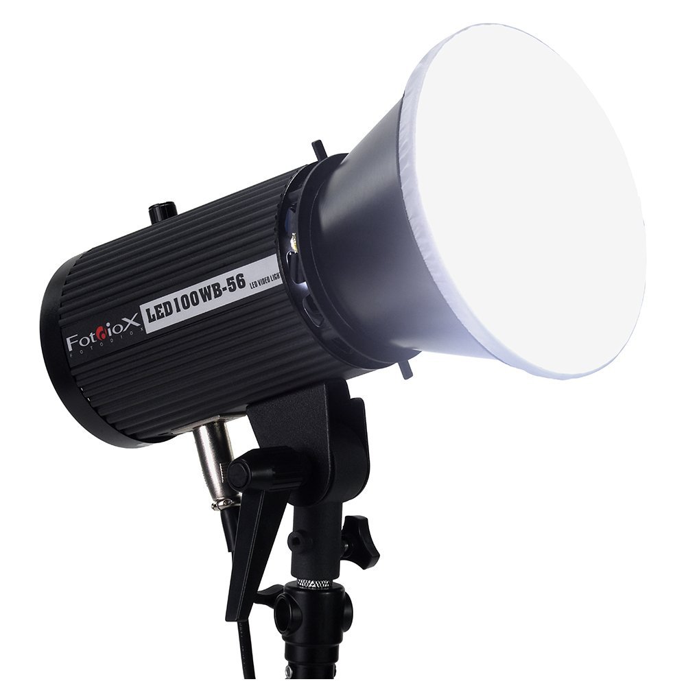 Fotodiox Pro LED-100WB-56 Studio LED Kit with 20x20 Softboxes - Set of 3X High-Intensity Daylight LED 5600k Studio Lights for Still and Video with Lightstands and Rolling Case - CRI > 92