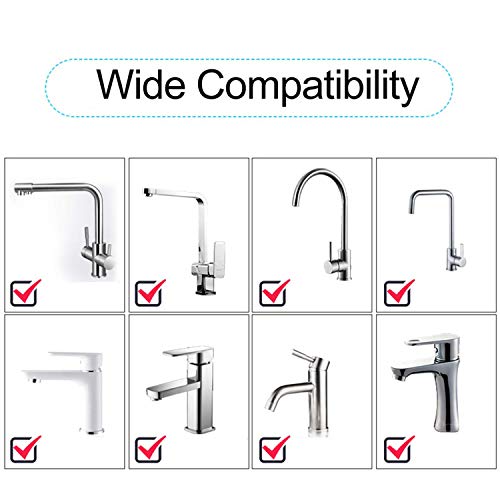 Kitchen Sink Faucet Aerator 360° Swivel 2 Spray Function Soft Bubble Stream/Strong Sprayer Faucet Tap Aerator Replacement Chrome 1.8GPM Flow Rate 15/16-27UNS-2A- Male Thread(One Piece)