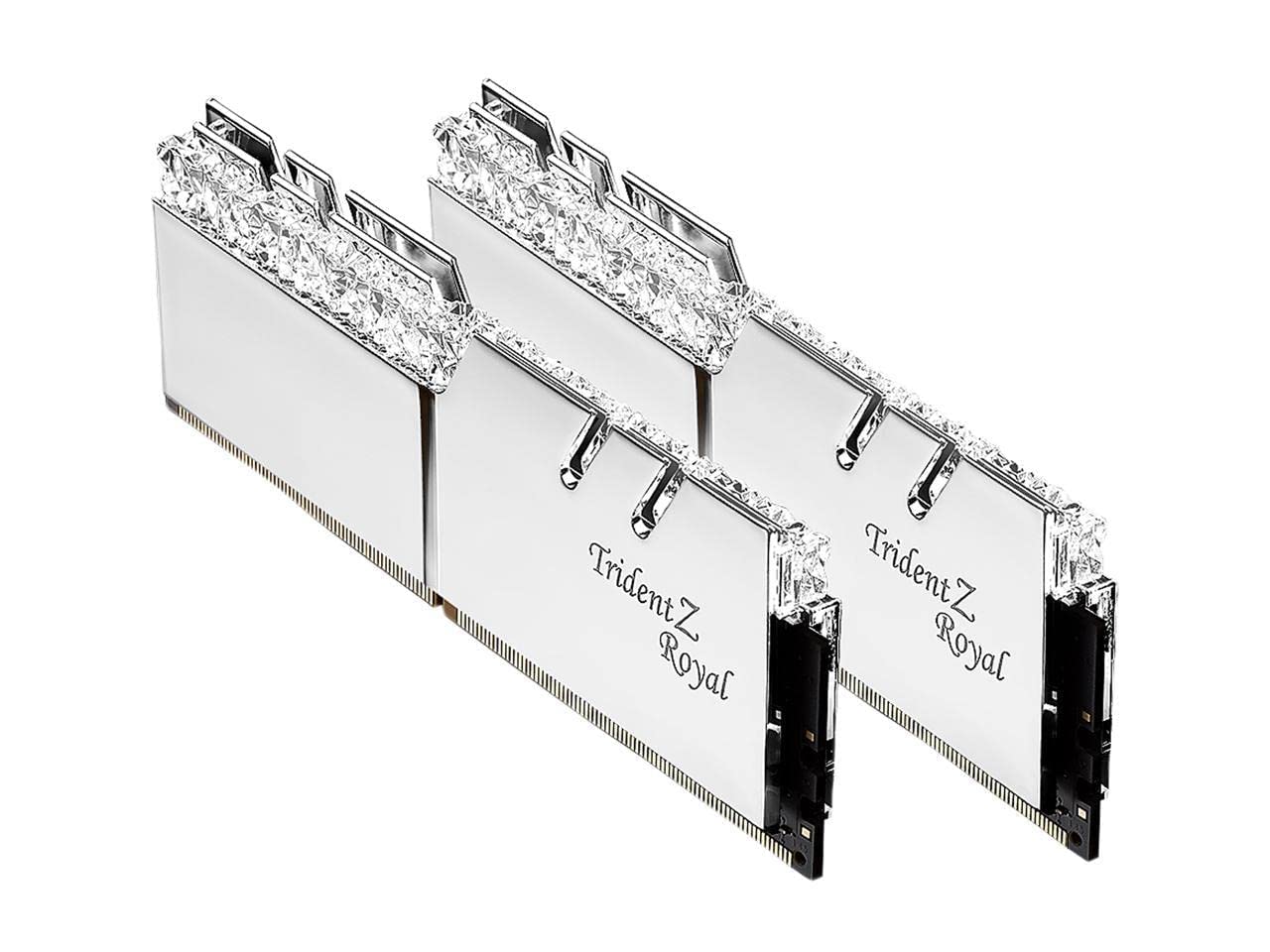 G.SKILL Trident Z Royal Series (Intel XMP) DDR4 RAM 32GB (2x16GB) 3600MT/s CL19-20-20-40 1.35V Desktop Computer Memory UDIMM - Silver (F4-3600C19D-32GTRS)