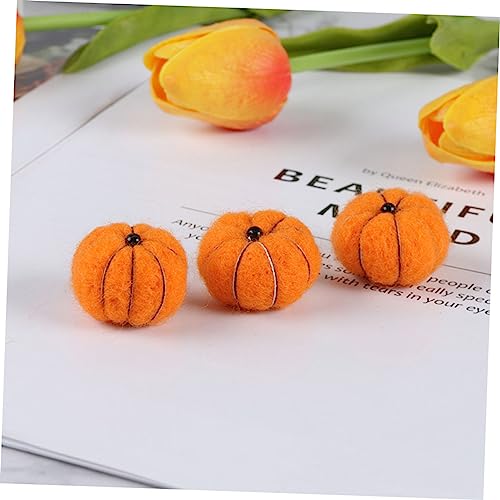 Garneck 12pcs Felt Pumpkins Artificial Harvest Decoration Funny Miniature Pumpkins Autumn Party Decorations Artificial Gourds and Pumpkins Fall Decor Decorative Items Foam Finished Product