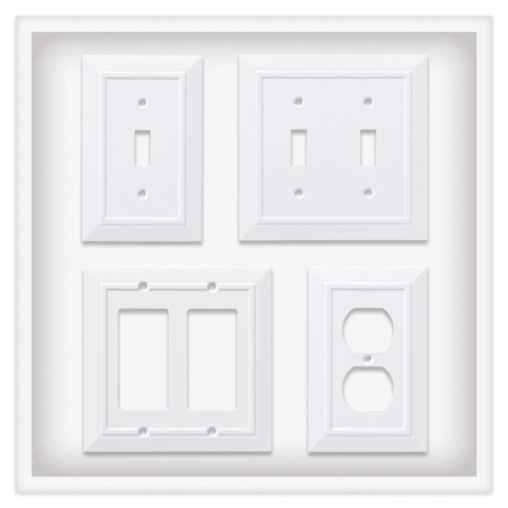 Franklin Brass W35248-PW-C Classic Architecture Double Decorator Wall Plate, Single, White