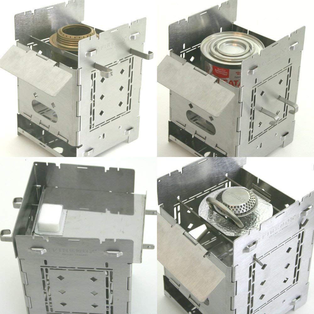 Firebox Bushcraft Camp Stove Kit - Wood Burning/Multi Fuel - Collapsible/Folding - Portable Campfire - Model Gen 2 5 inch / G2-5" Stainless Steel Camping Stove