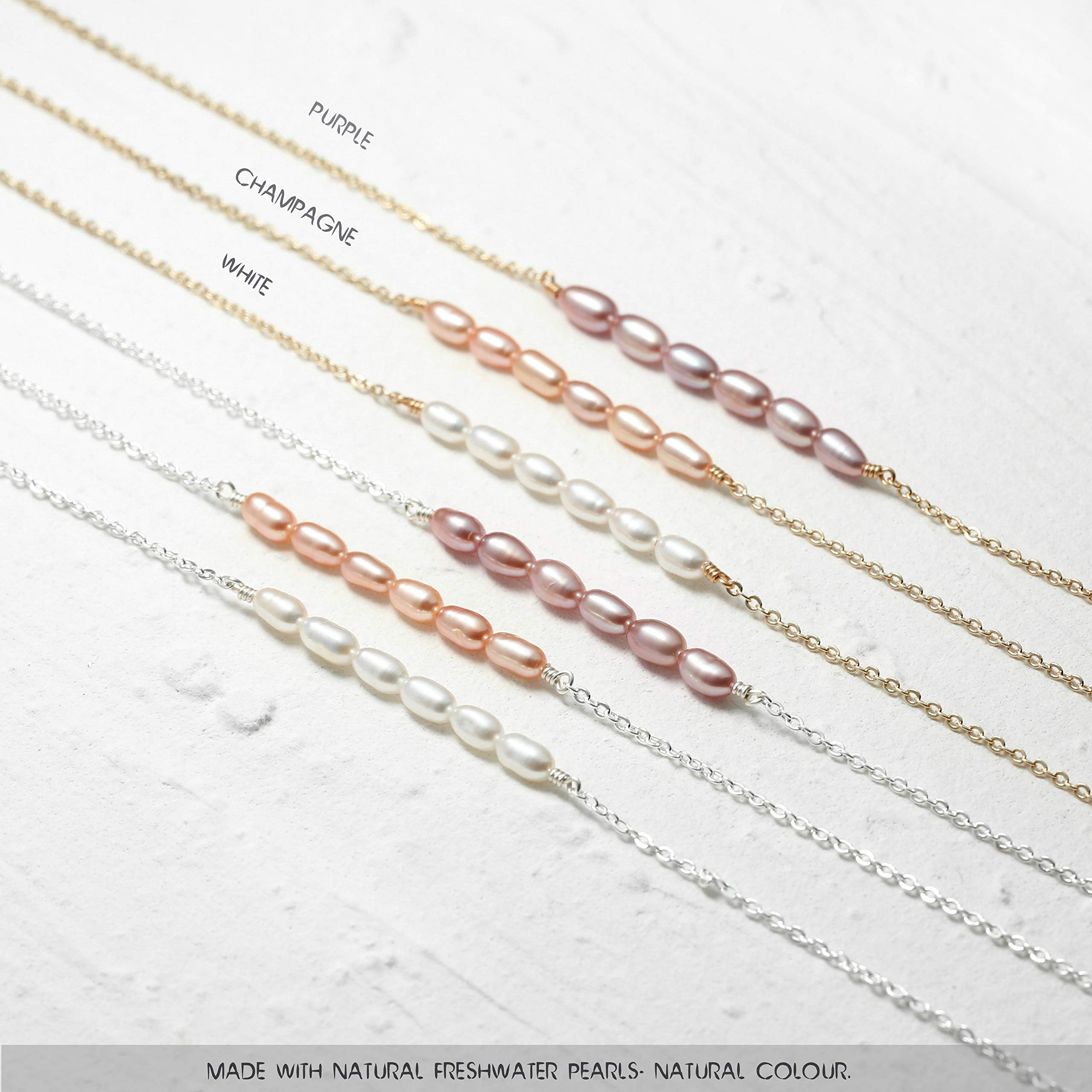 Freshwater Pearl Anklet,Sterling Silver 14K Silver Filled Boho Pearl Dainty Handmade Beaded Cute Tiny Charm Beach Ankle Bracelet Foot Chain Anklet for Women