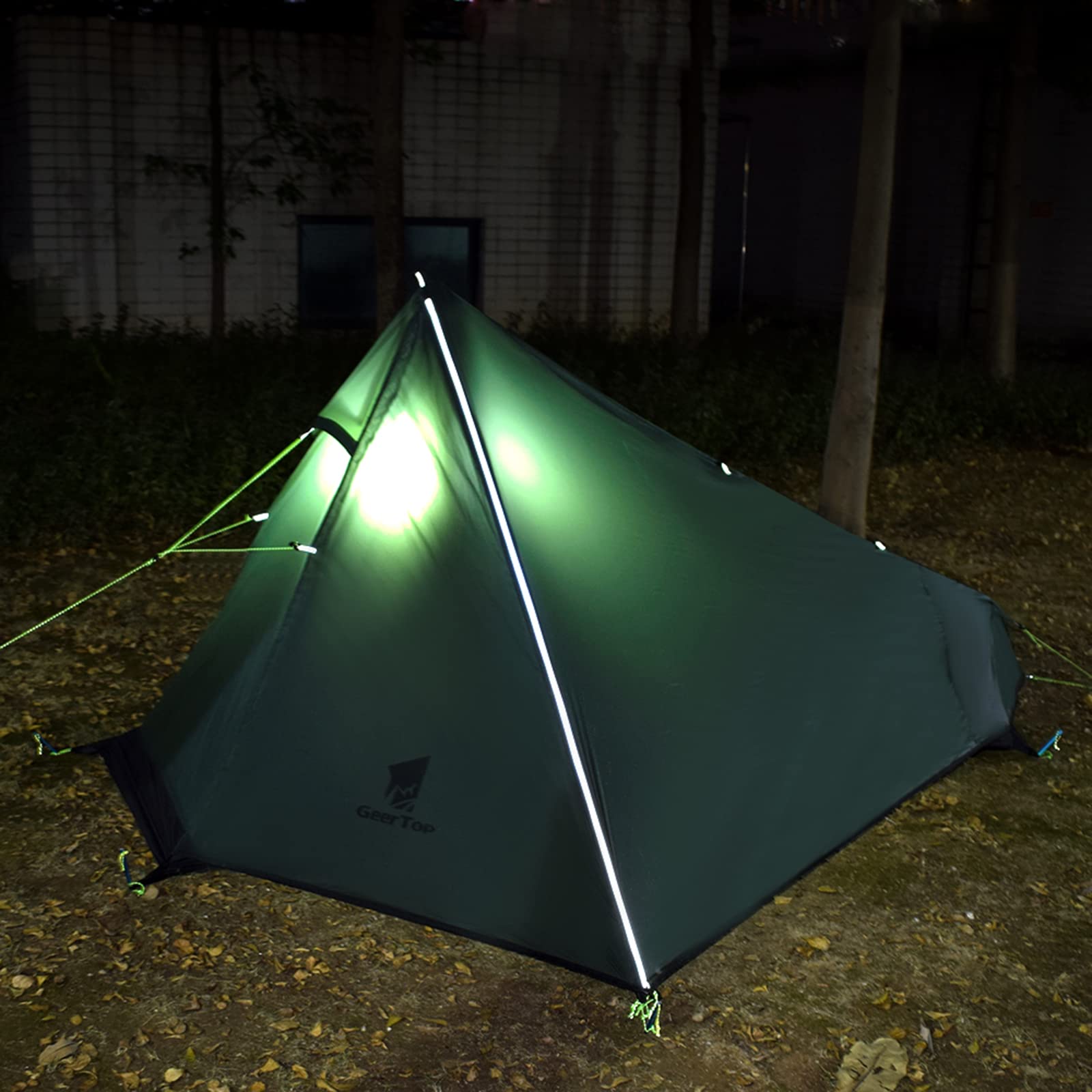 GEERTOP 1 Man Tent for Backpacking Ultralight 3 Season Single Person Poleless Tent for Camping Hiking Backpacking - Easy to Set Up