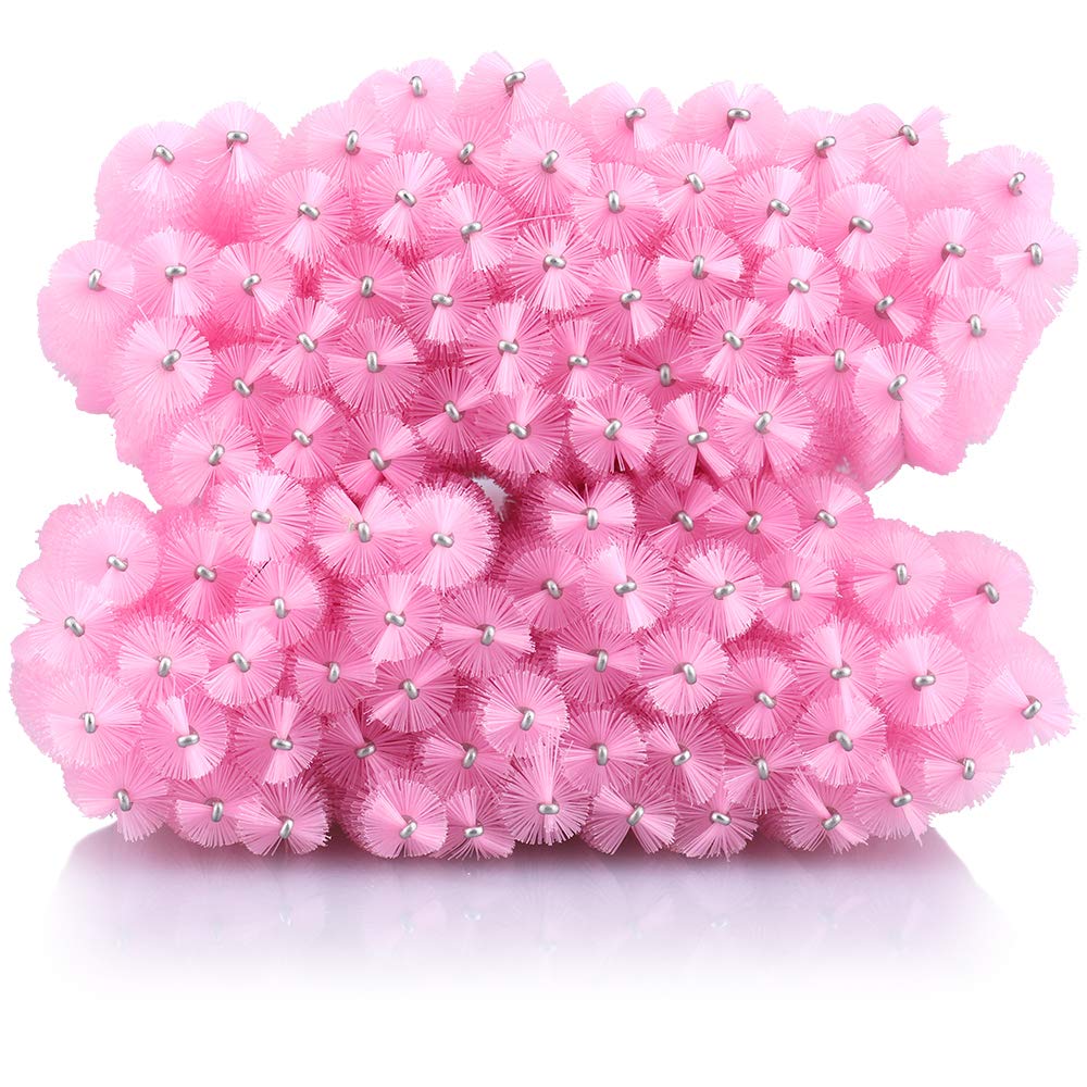 G2PLUS 300PCS Crystal Eyelash Brushes, Pink Disposable Mascara Wands Makeup Applicator, Adjustable Lash Spoolies for Eyelash Extensions and Eyebrow Brush