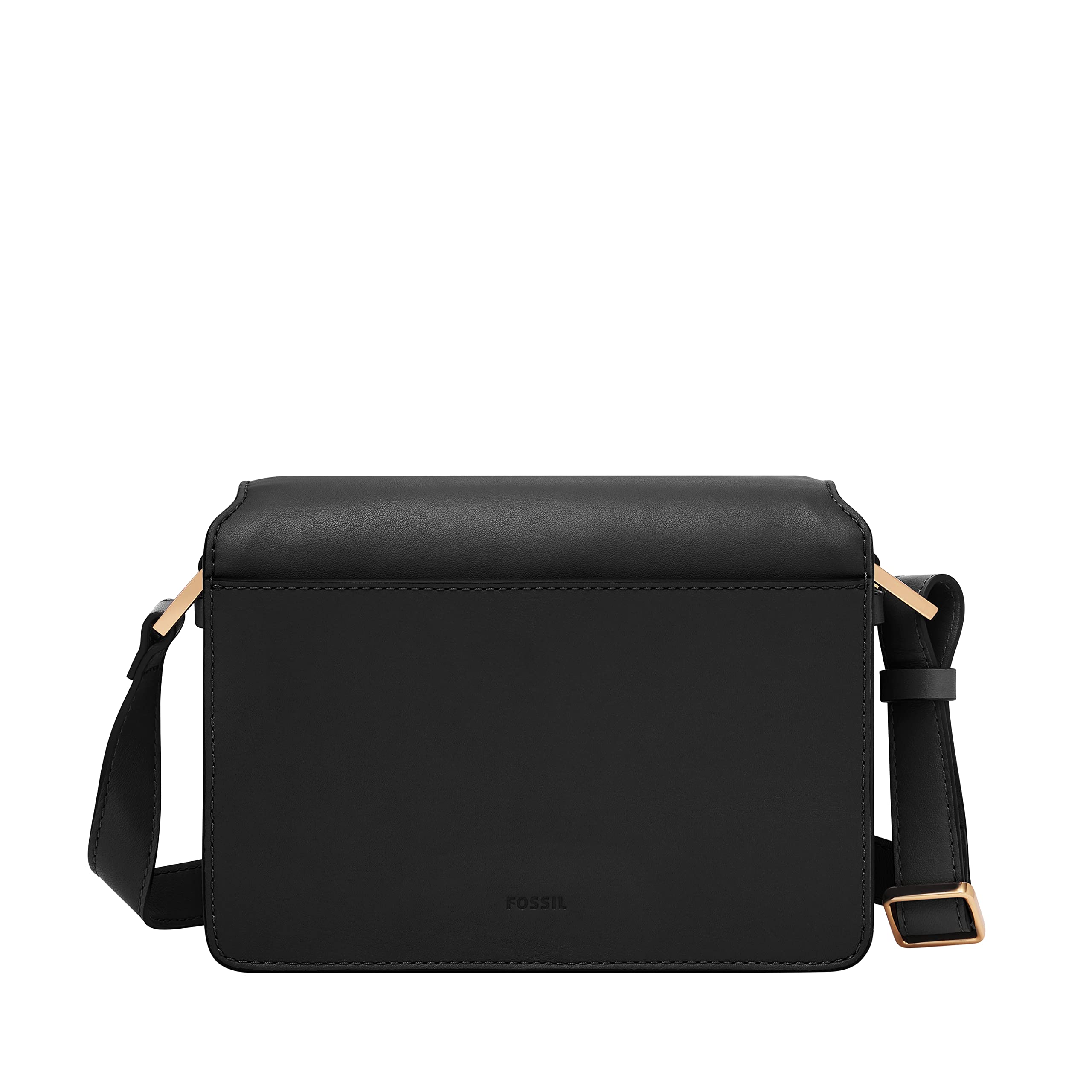 Fossil Women's Avondale Leather Small Crossbody Purse Handbag, Black (Model: ZB1860001)