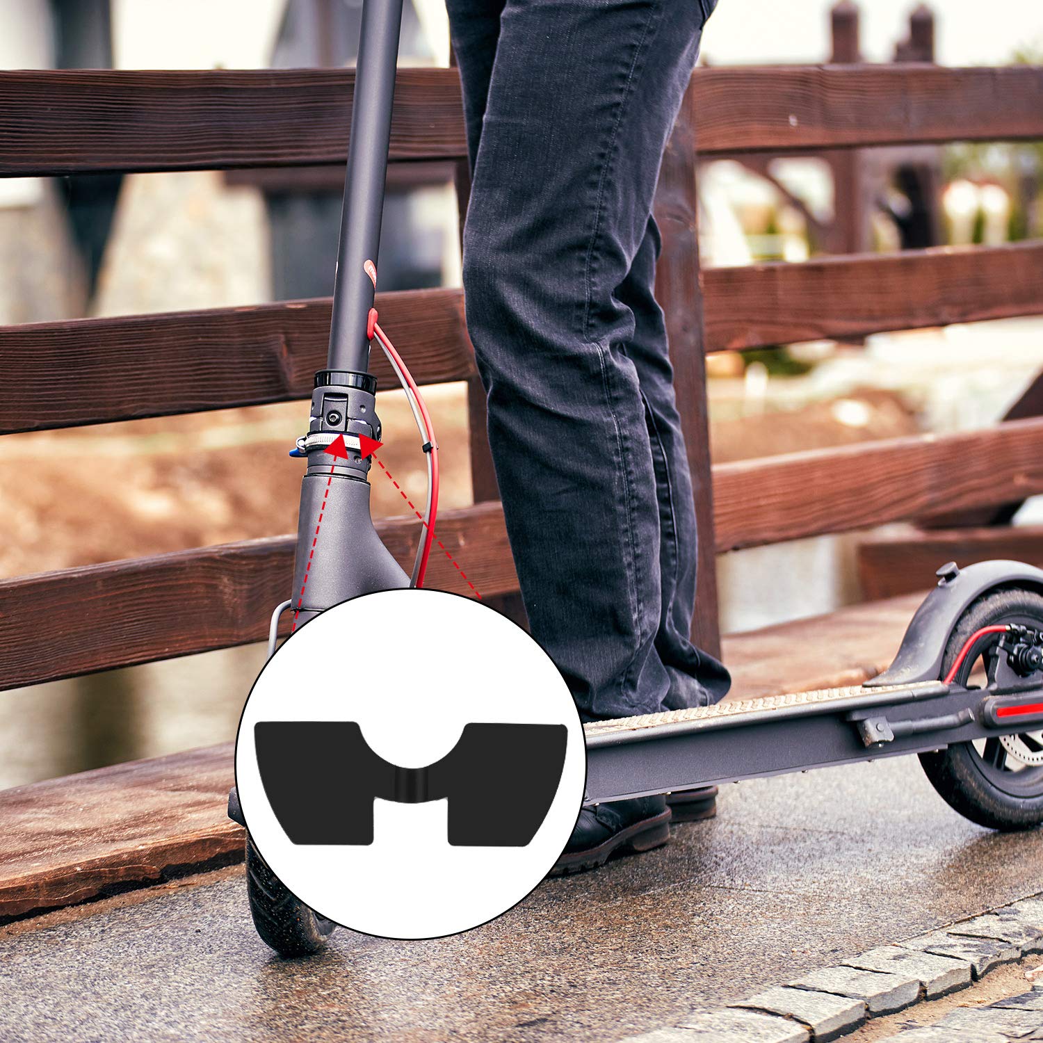 Gejoy 6 Piece Rubber Vibration Dampers Compatible with Xiaomi M365 Avoid Damping Rubber Electric Scooter Replacement Part Accessory