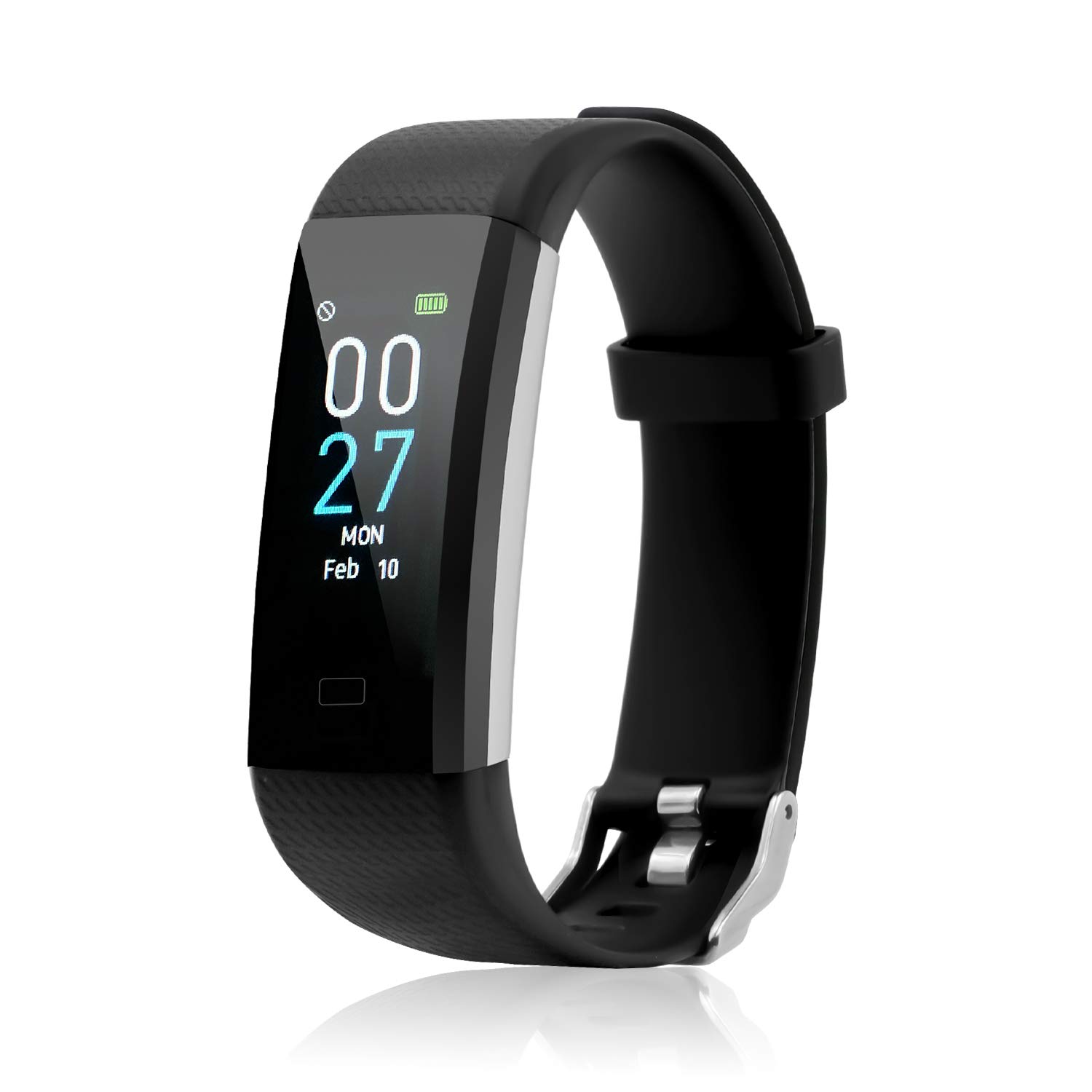Fitness Tracker with Blood Pressure Heart Rate Sleep Monitor, Activity Tracker Smart Watch Health Tracker Pedometer Step Counter for iPhone & Android Phones for Kids Man Women (Black)