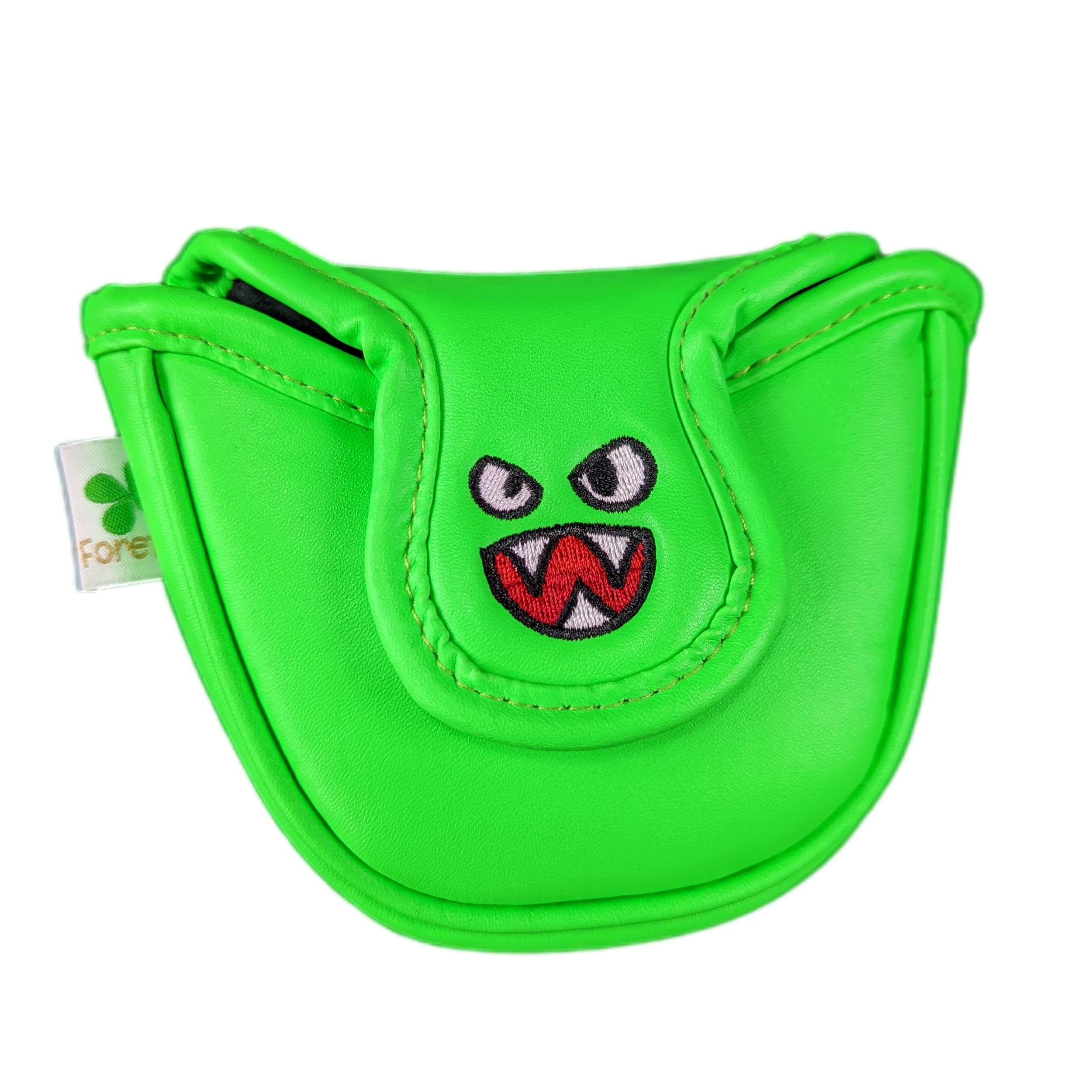 Foretra β Green Monster - Golf Putter Headcover Quality PU Leather Magnetic Closure for Mallet Style Putters Scotty Cameron Odyssey Taylormade Ping