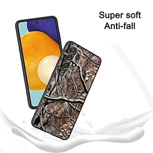 for Samsung Galaxy A52 5G/4G Camoflage Case,Camo Camoflage Tree Hunter for Samsung Case Boys Men,Soft Silicone Graphic Case Cover for Samsung Galaxy A52 Camoflage Tree