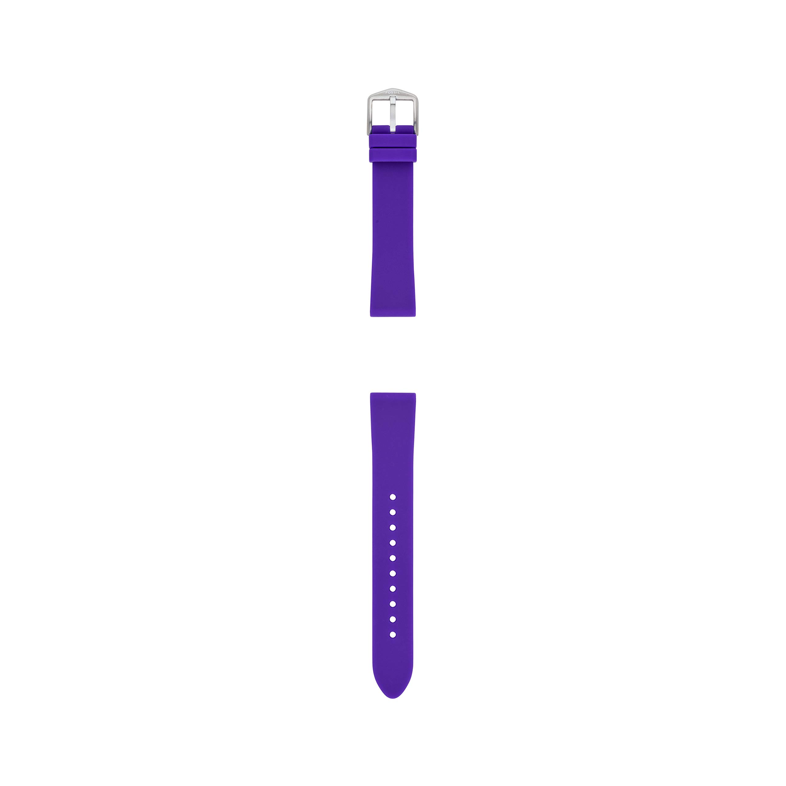 Fossil Women's 18mm Silicone Watch Band, Color: Bright Purple (Model: S181411)