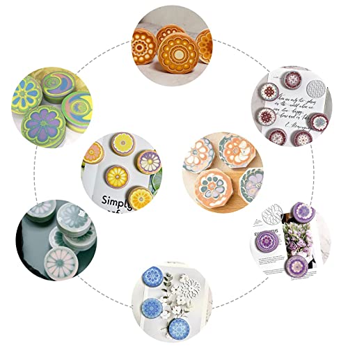 For Creative Soap Mold Tools Set Includes 6 Pcs 7cm Round Flower Templates 1 Pc Stainless Steel Rod 1 Pc Clear Storage B Soap Making Supplies Kit For Adults Kids