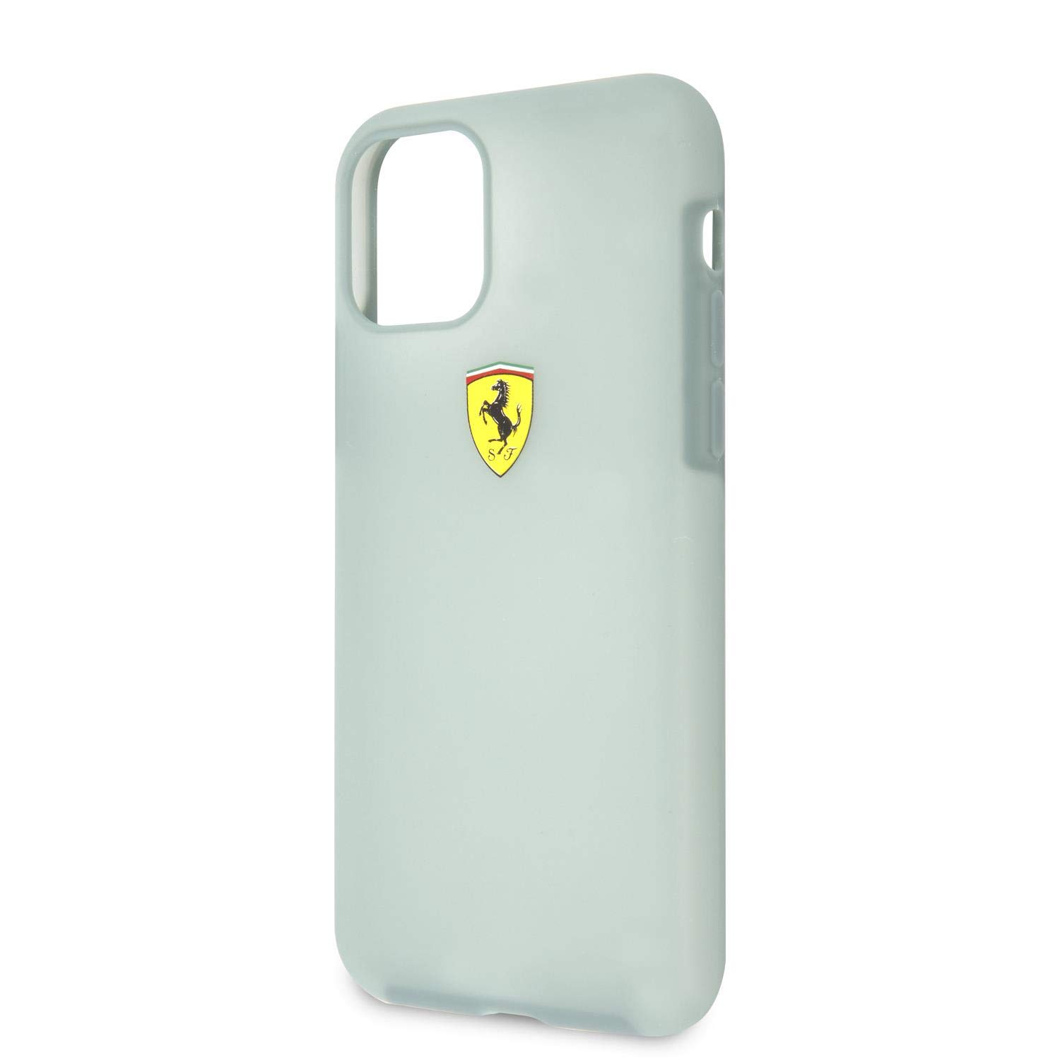 Ferrari Phone Case for iPhone 11 Pro in Green on Track, Silicone Smooth & Anti-Scratch Protective Case with Easy Snap-on, Shock Absorption & Signature Logo