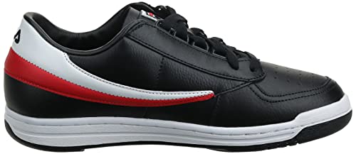 Fila Men's Original Tennis Fashion Sneaker, Black/White Red, 9.5 M US