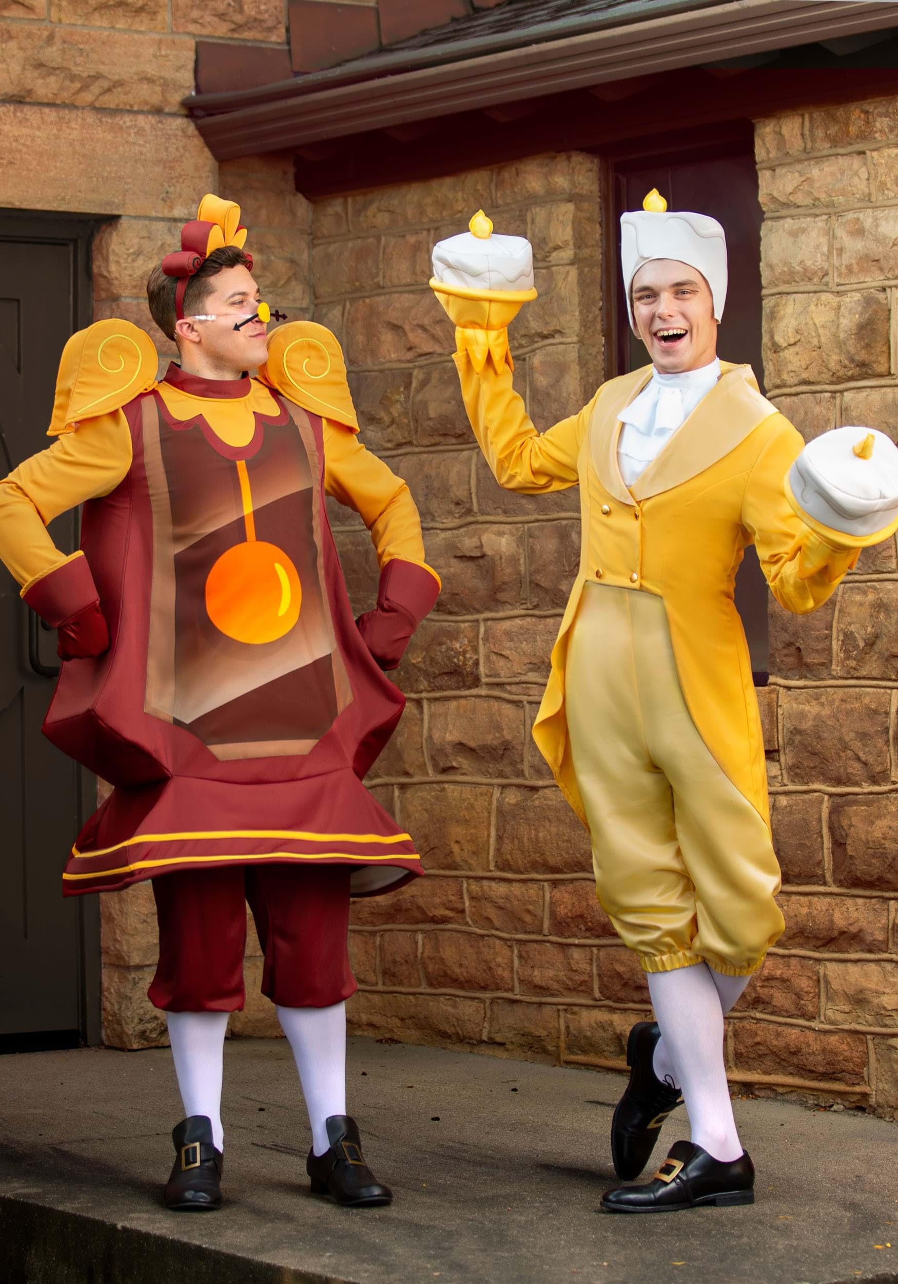 Fun Costumes Disneys Beauty and the Beast Lumiere Costume for Men, Be Our Guest Candlestick Charmer Outfit Medium