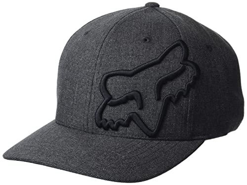Fox Racing Men's Clouded Flexfit 2.0 HAT, Black/Black, Small/Medium