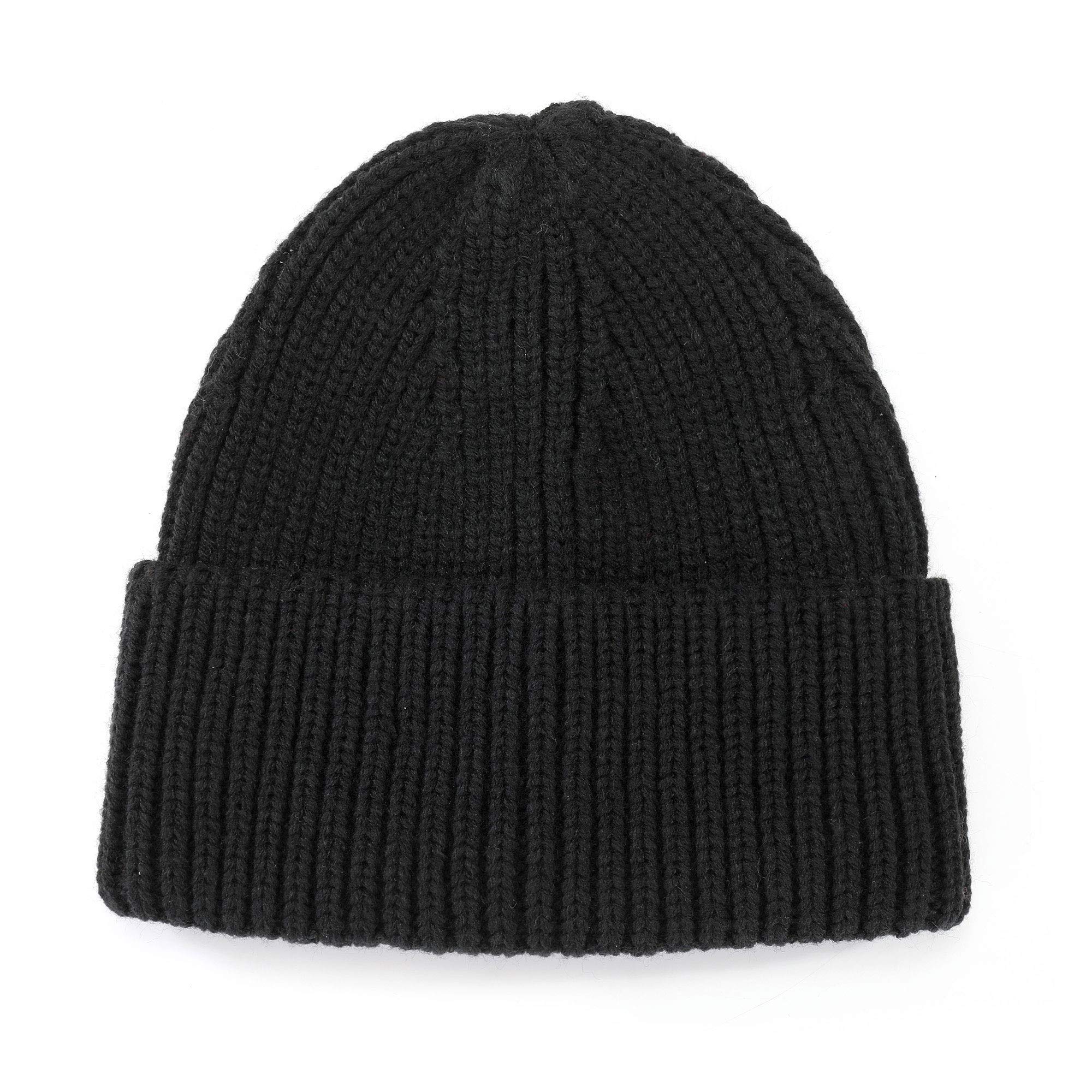 Feximzl Good Threads Beanie Hat Warm Knit Hat Thick Knit Skull Cap for Men Women (Black)