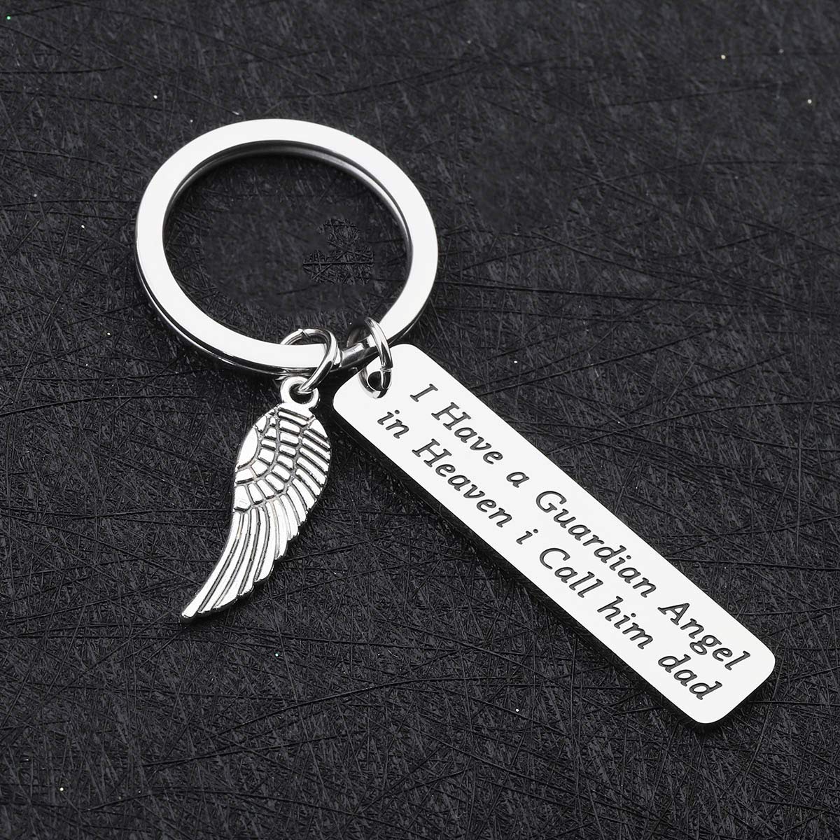 FOTAP I Have A Guardian Angel In Heaven I Call Him Dad Keychain (Guardian Angel Key)