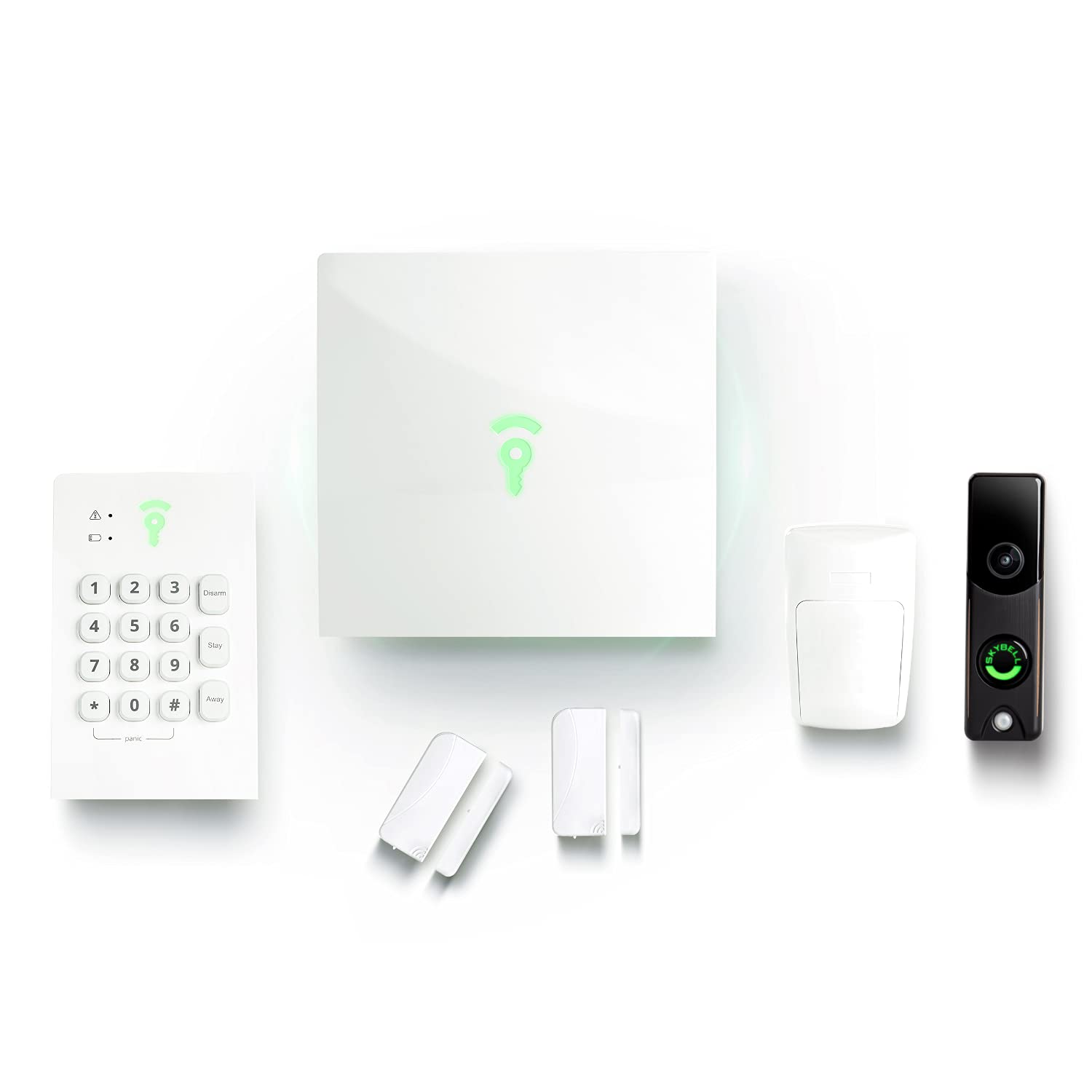 Frontpoint Home Security System | Safehouse Package - 6 Piece Security Kit Includes Doorbell Camera | 24/7 Professional Monitoring | Compatible with Alexa & Siri