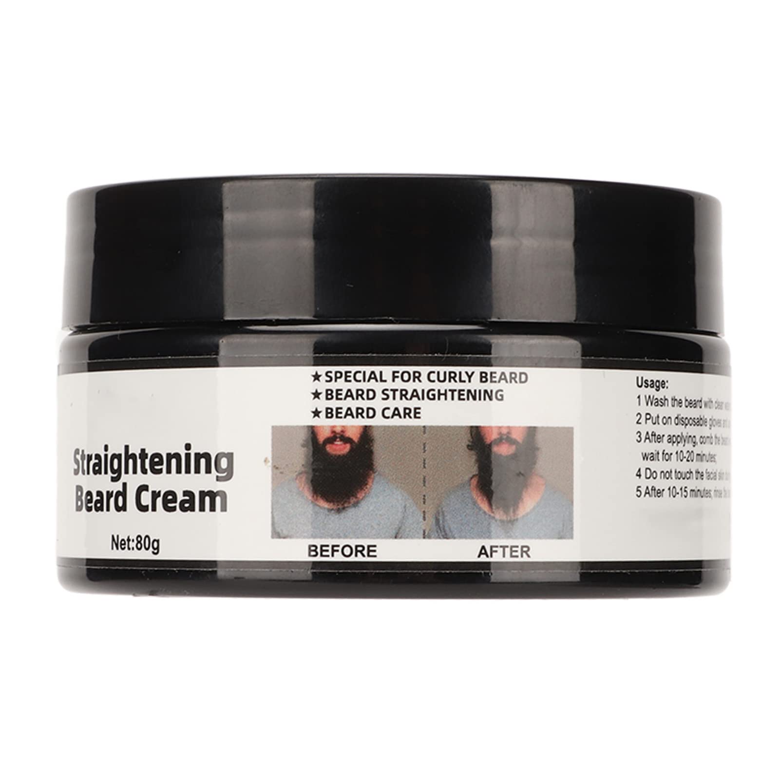 Men Beard Conditioner, Moisturizing Beard Conditioner, Reducing Frizz Moisturizing Softening Straightening Beard Cream for Men 2.8oz