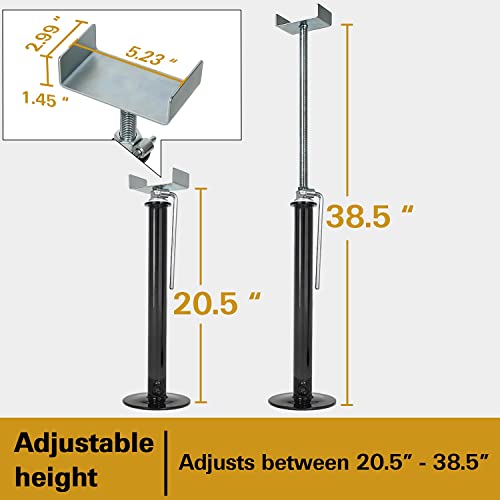 WEIZE Slide Out Support Jacks - 20.5'' to 38.5'' Slide Out Stabilizers for RV, Camper and Travel Trailer, Supports Up to 5,000 lbs, 2 Pcs