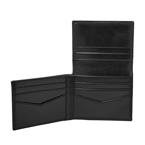 Fossil Men's Ryan Leather RFID-Blocking Execufold Trifold Wallet, Black, (Model: ML4228001)