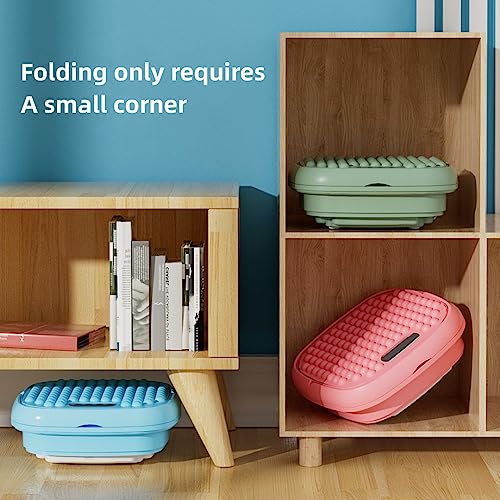 Folding Washing Machine, Small Portable Washing Machine, Underwear and Socks Dehydration Integrated Washing Machine，Mini Washer Suitable for Apartment Travel Camping RV Laundry (Blue)