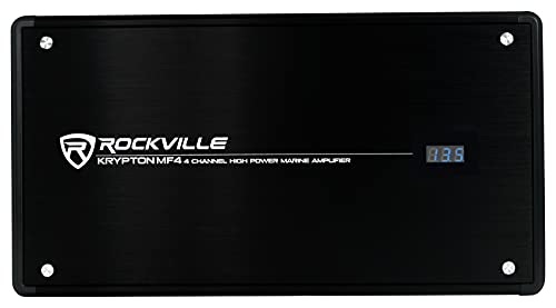 Rockville Krypton MF4 2400w Peak / 600w RMS 4 Channel Marine Amplifier Boat Amp