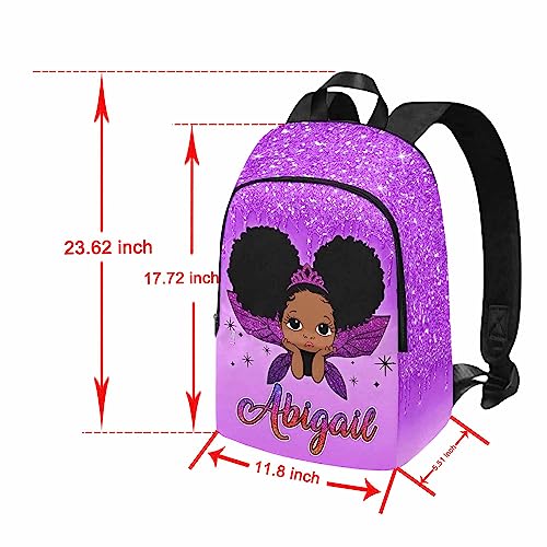 Personalized School Backpack with Name Text Pink Butterfly Diamond Custom Bookbag for Kids Boys Girls, Waterproof Elementary Customize Book Bag with Adjustable Shoulder Straps for School Travel