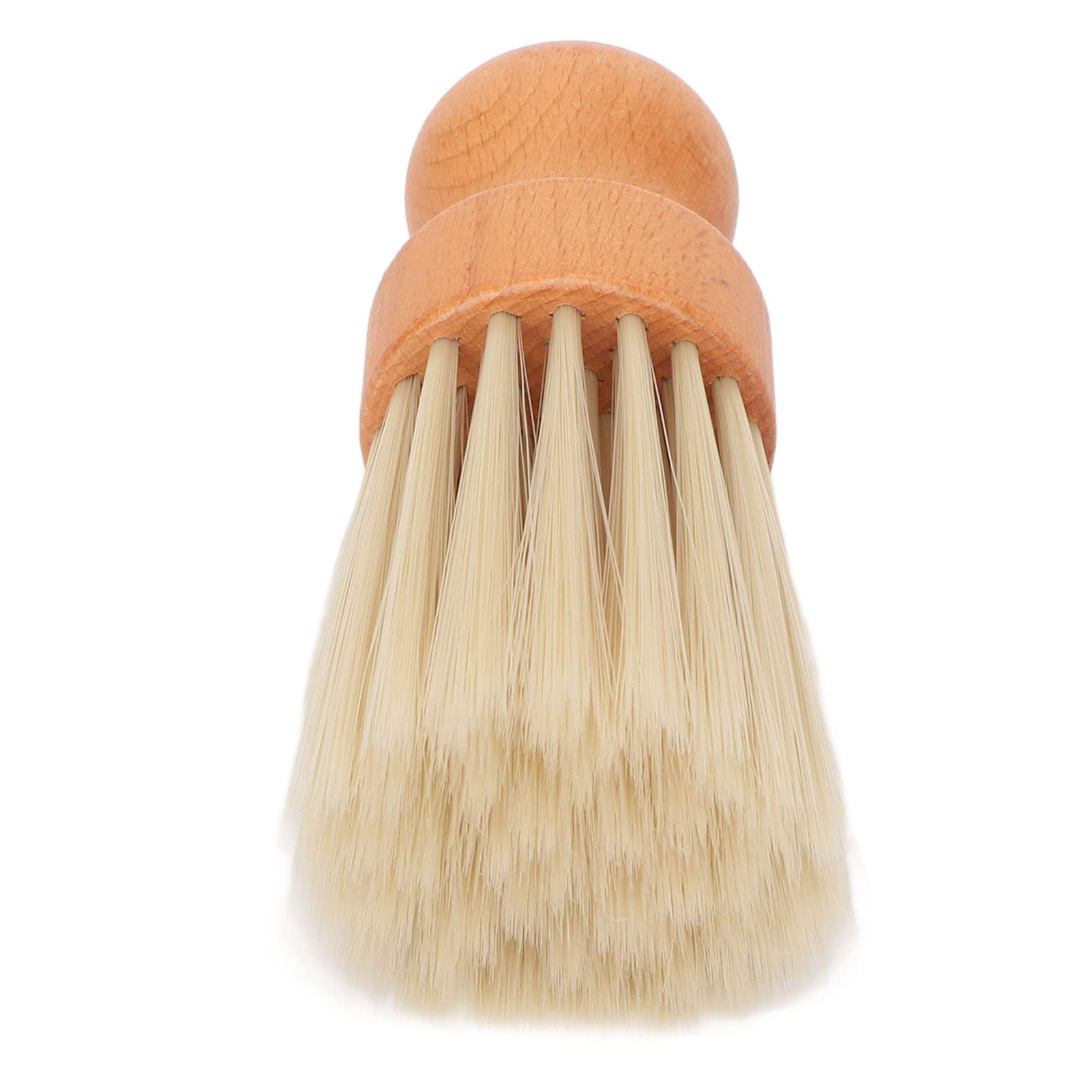 Men Shaving Brush, Practical Design Portable Compact Soft Bristles Durable Wearable Shaving Brush Wooden Handle for Dormitory